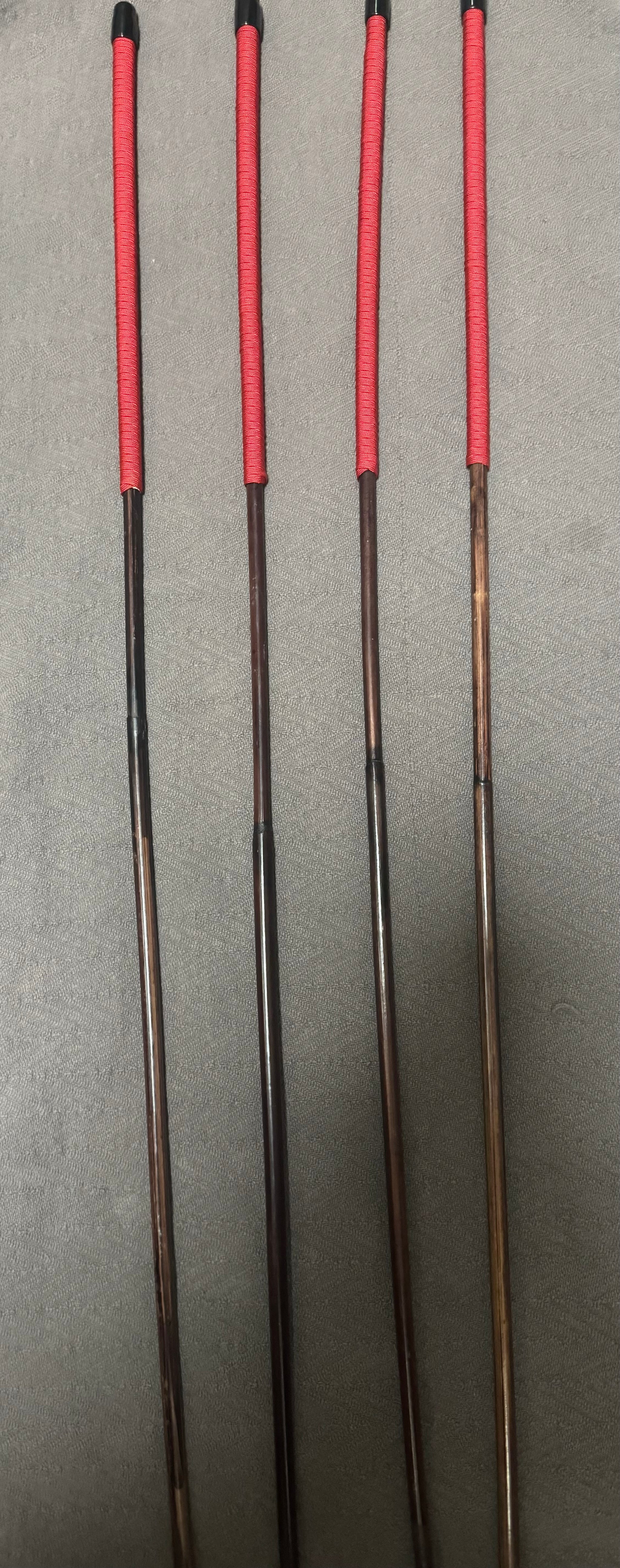 Set of 6 Whippy Thin Dragon Canes 95 cms Burgundy Handles