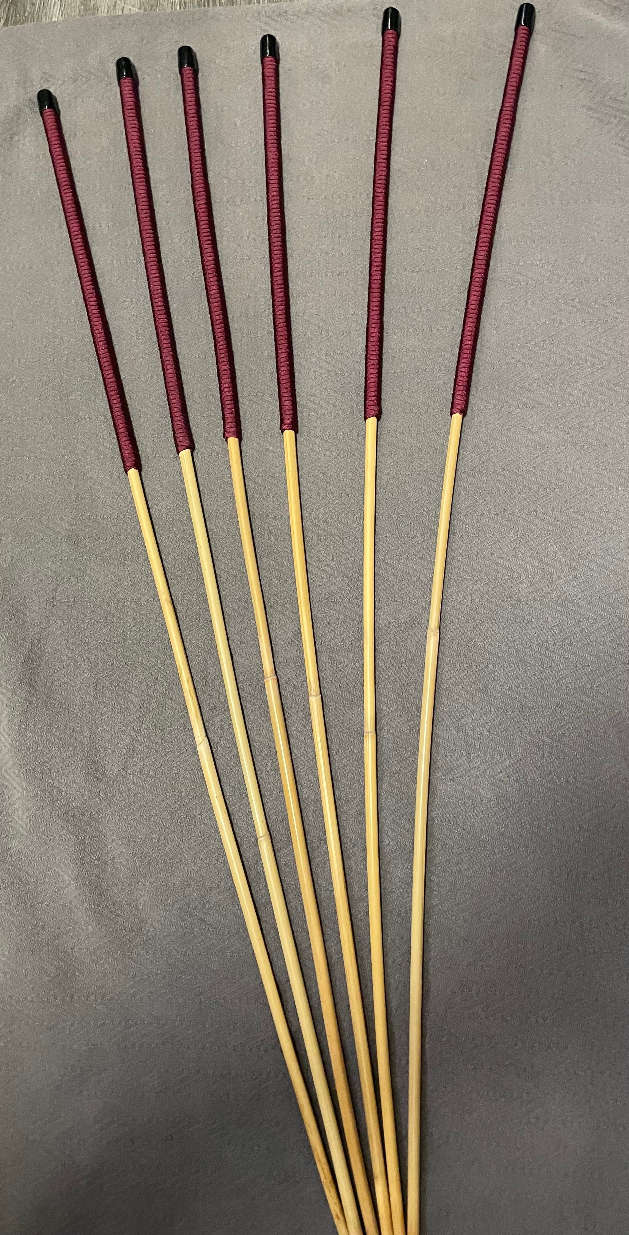 Set of 6 Thick & Thuddy Dragon Canes 115 cms Burgundy Handle
