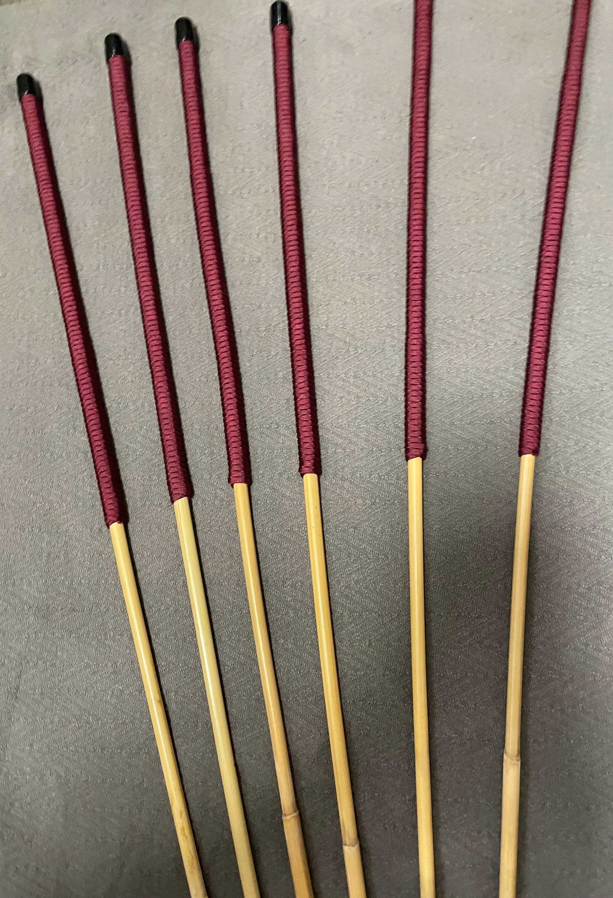 Set of 6 Thick & Thuddy Dragon Canes 115 cms Burgundy Handle