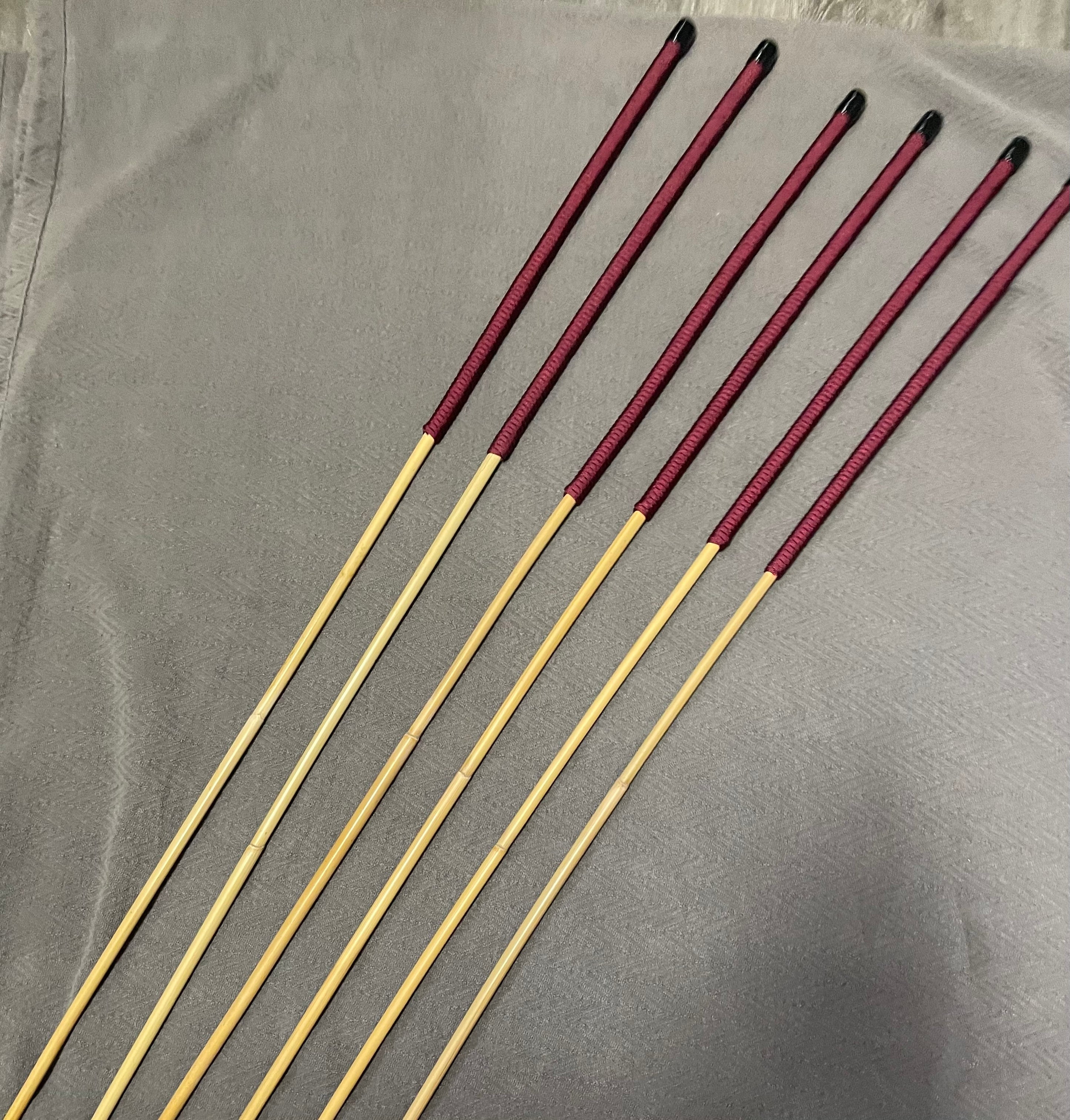 Set of 6 Thick & Thuddy Dragon Canes 115 cms Burgundy Handle