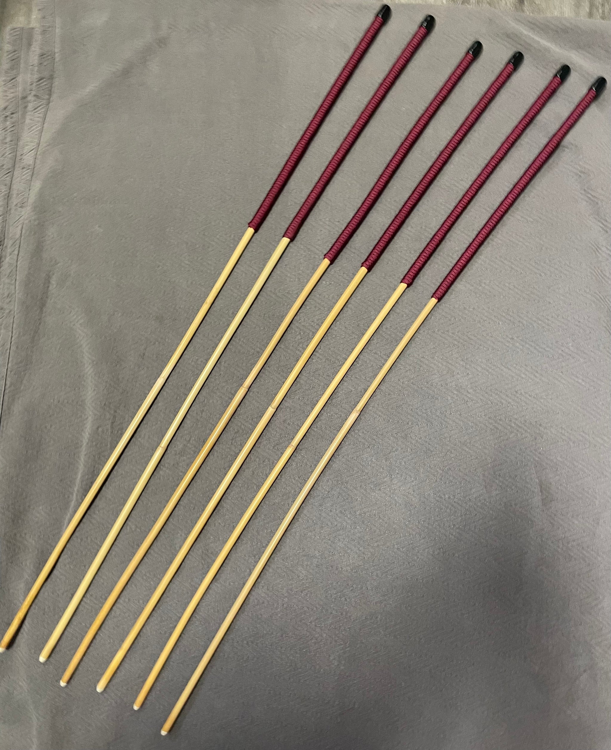 Set of 6 Thick & Thuddy Dragon Canes 115 cms Burgundy Handle