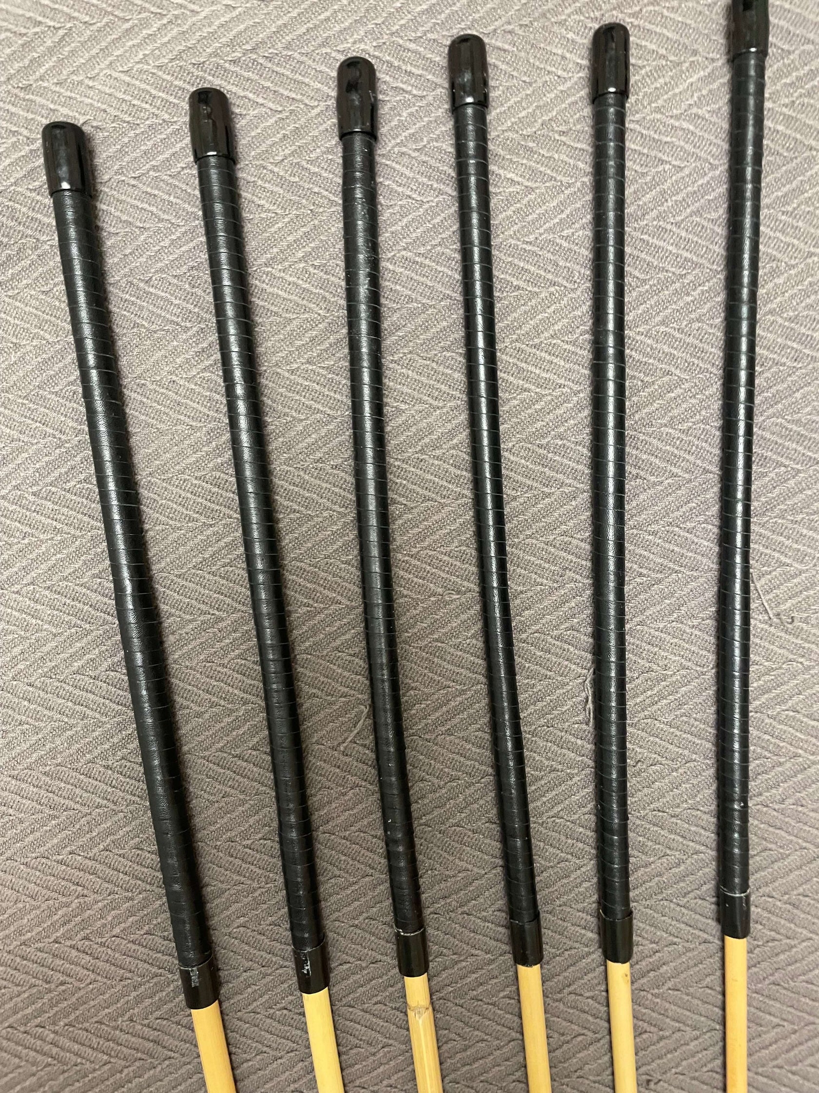 Pro Domme Canes Set of 6 100 cms Kangaroo Leather Handles