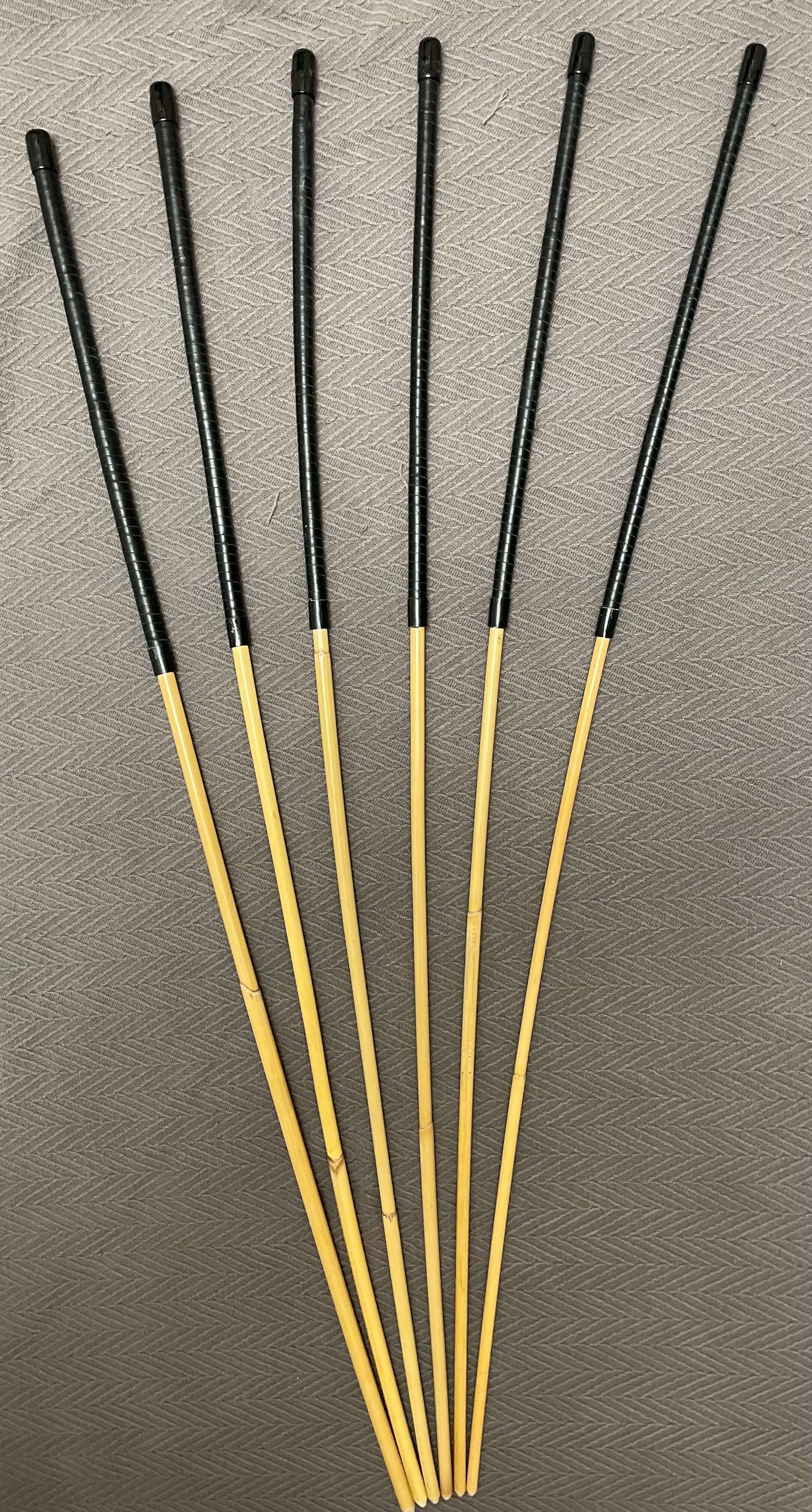 Pro Domme Canes Set of 6 100 cms Kangaroo Leather Handles